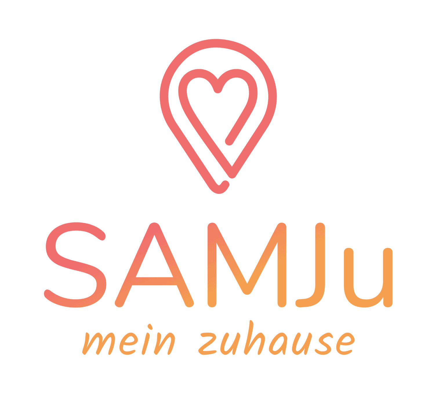 Einfach und einprägsam 🧡 SAMJu, Logo mit Herz — AHEADS Agentur